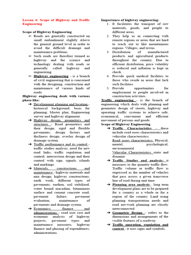 Lesson 4 5 in Highway | PDF