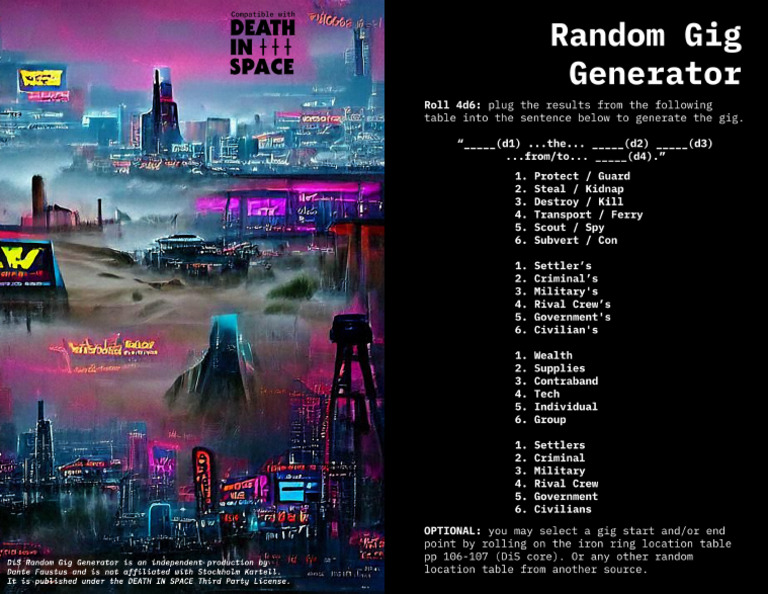 Gig Generator [v1.1] | PDF