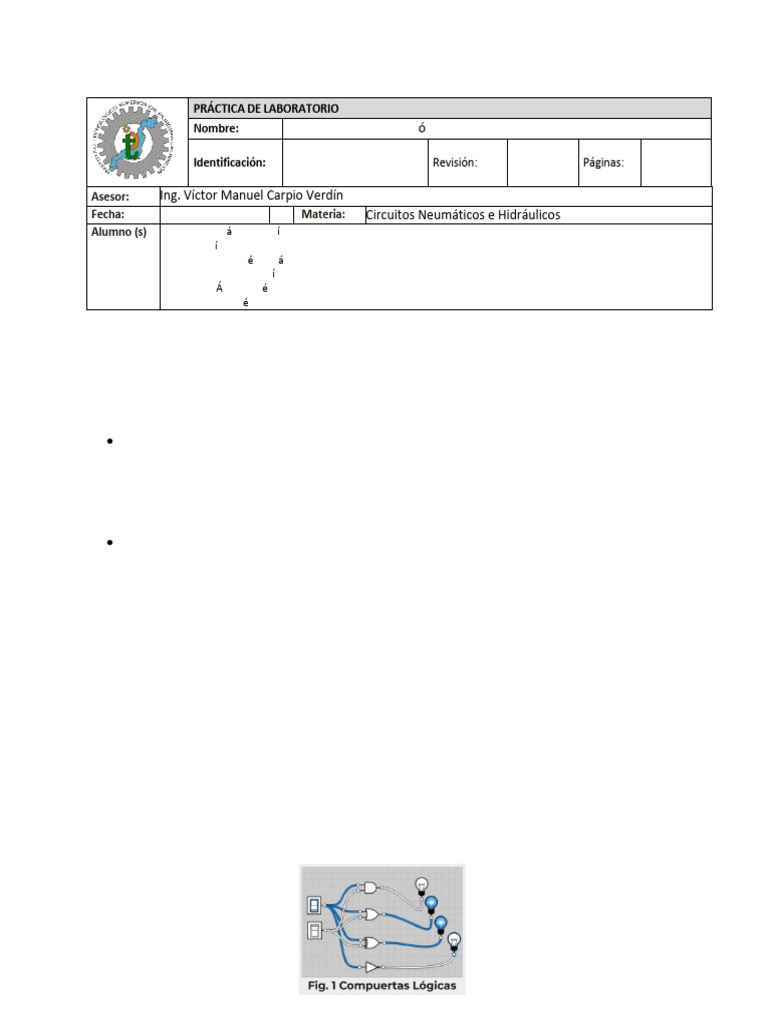 Práctica 2. Válvulas Con Funciones Lógicas | PDF