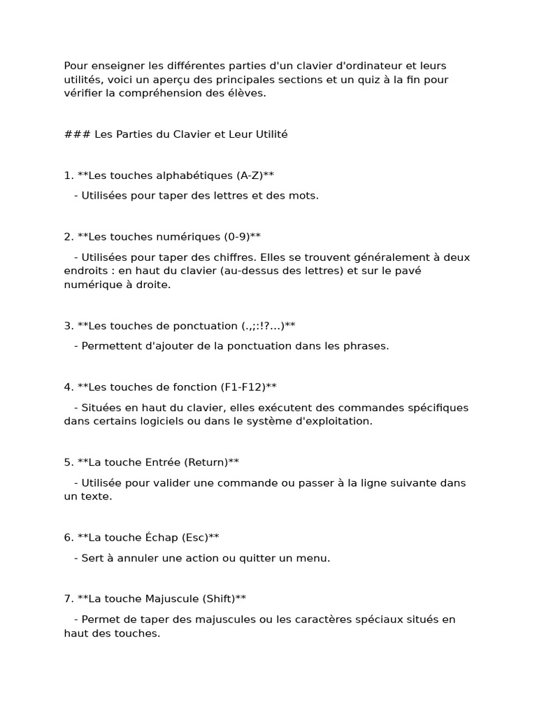 clavier d'ordinateur | PDF