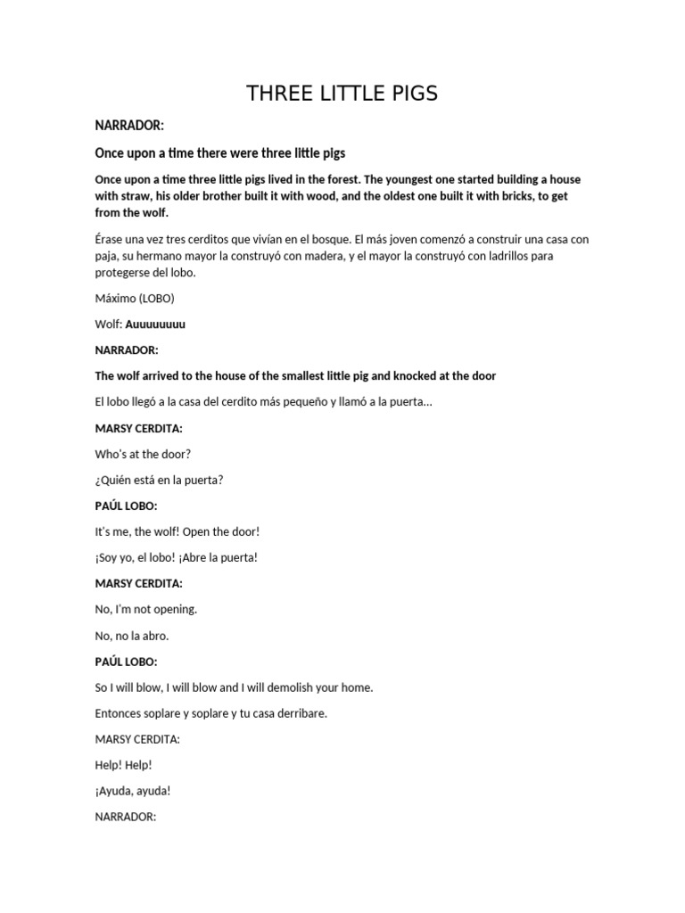 Three Little Pigs | PDF