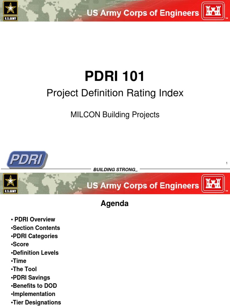 PDRI Overview for MILCON Projects | PDF | Risk Management | Risk