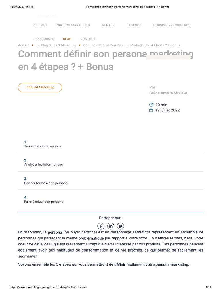 Personna - Cible Marketing | PDF