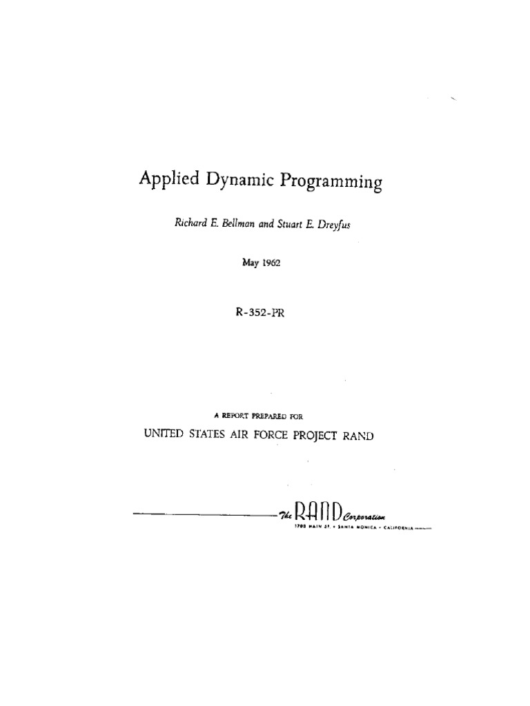 Applied Dynamic Programming | PDF