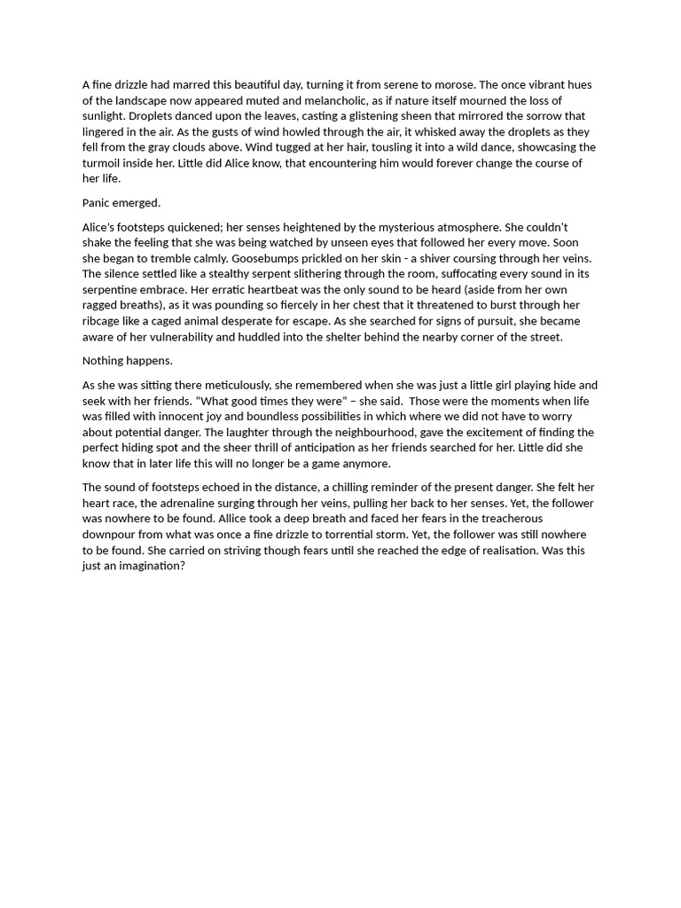 English Language Paper 1 Question 5 Completed Response | PDF