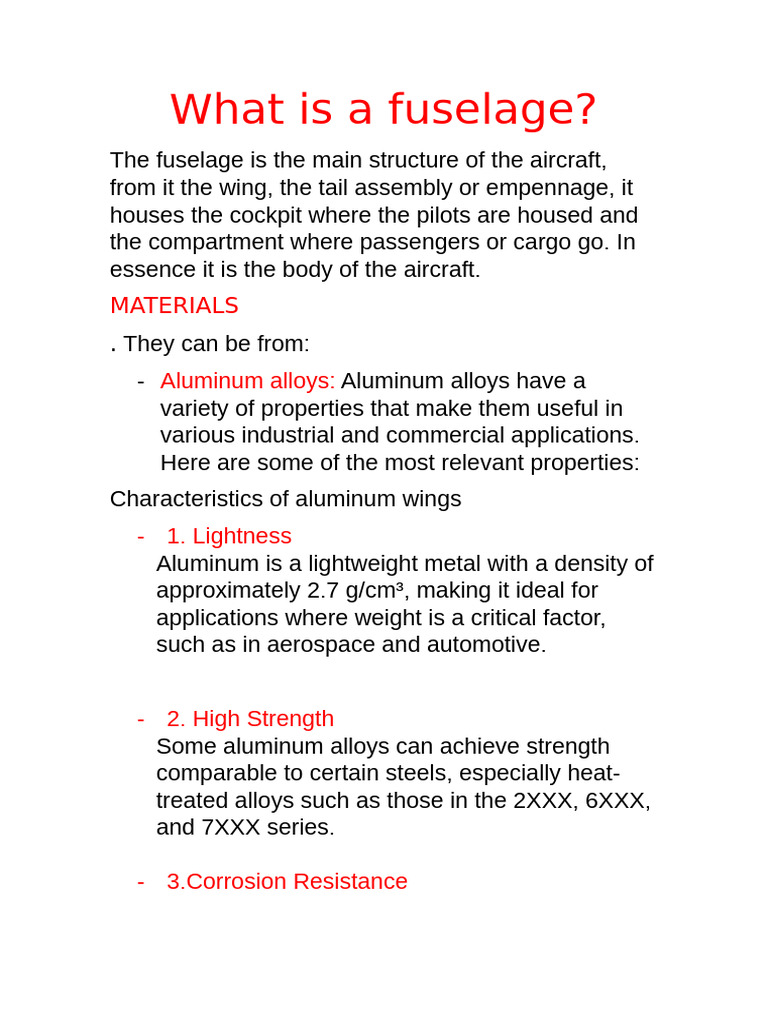 What Is A Fuselage | PDF