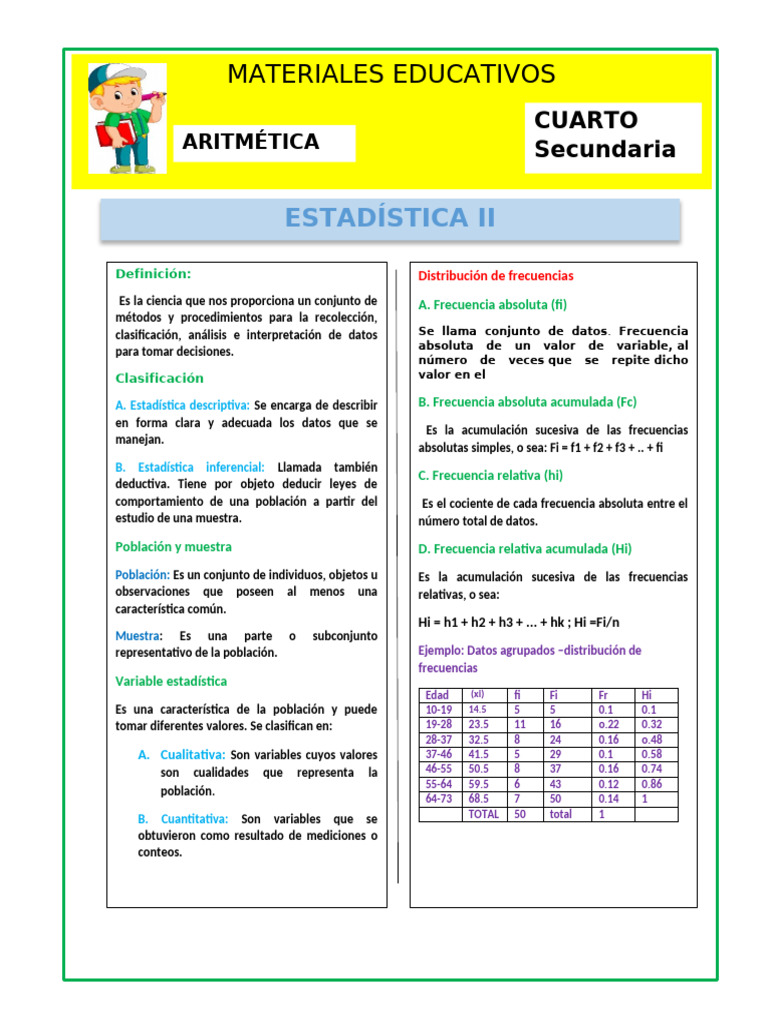 Ficha de Trabajo Estadística Zocimo - 052212 | PDF