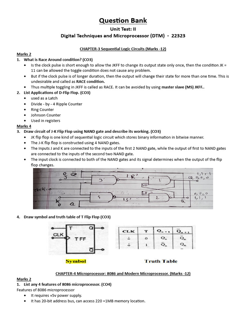 Question Bank DTM | PDF