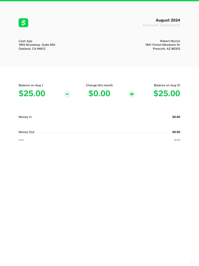 Monthly Statement | PDF