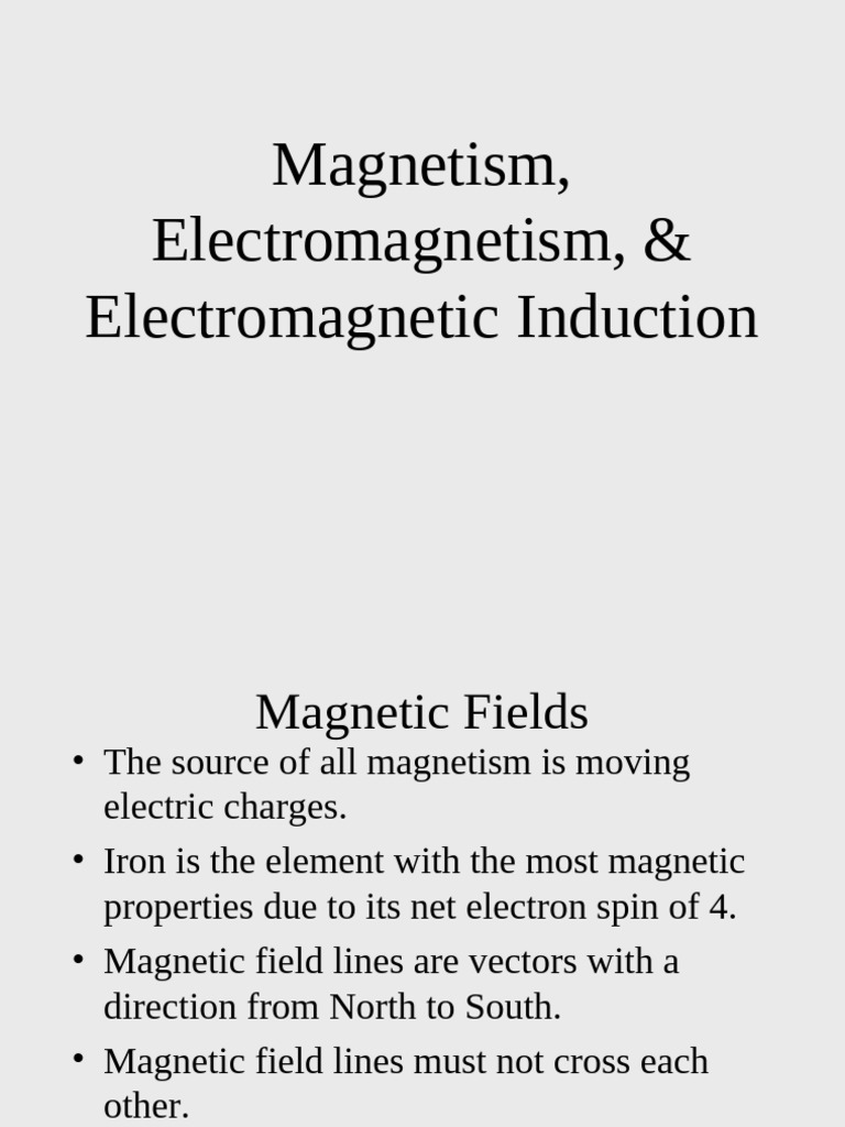 Magnetism and EM Induction - PAP 2 | PDF | Magnetic Field ...
