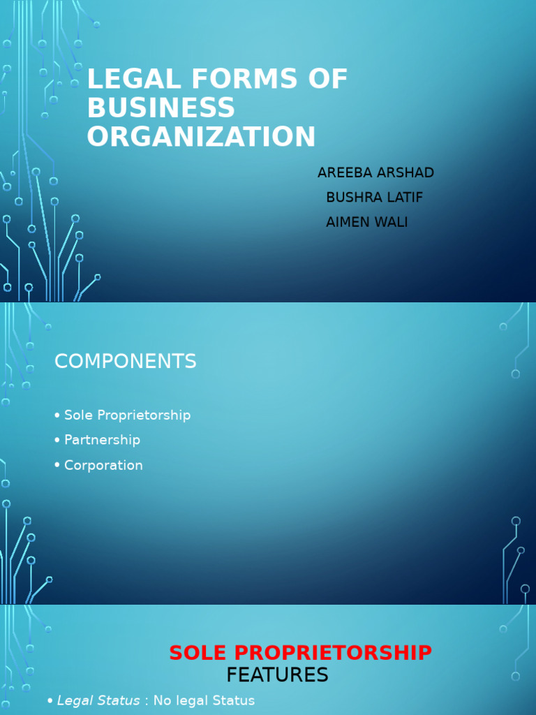 Legal Forms of Business Organization-1 | PDF