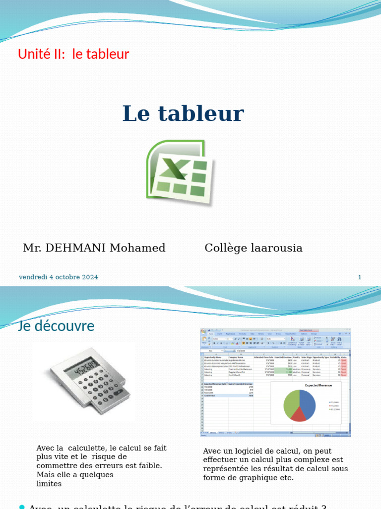 Unité III.1-le Tableur | PDF