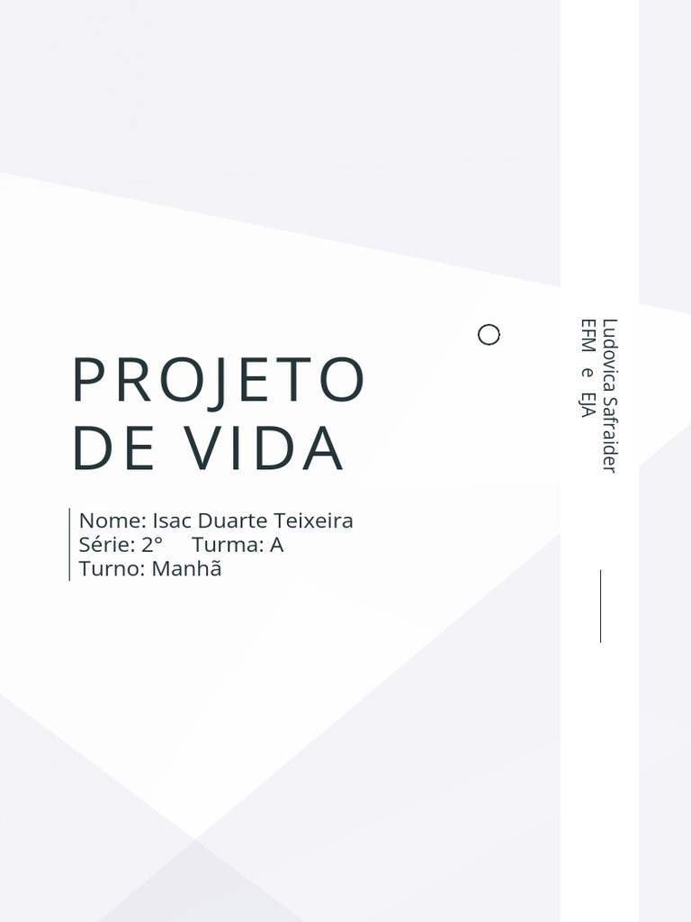 Capa Projeto de Vida | PDF