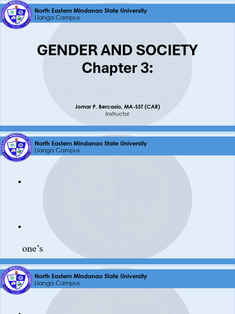 Chapter 3 - Gender Socialization | PDF