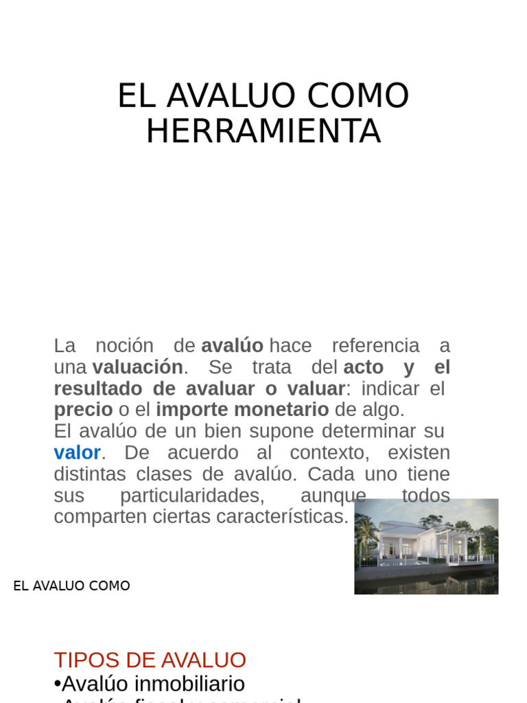 El Avaluo Como Herramienta | PDF