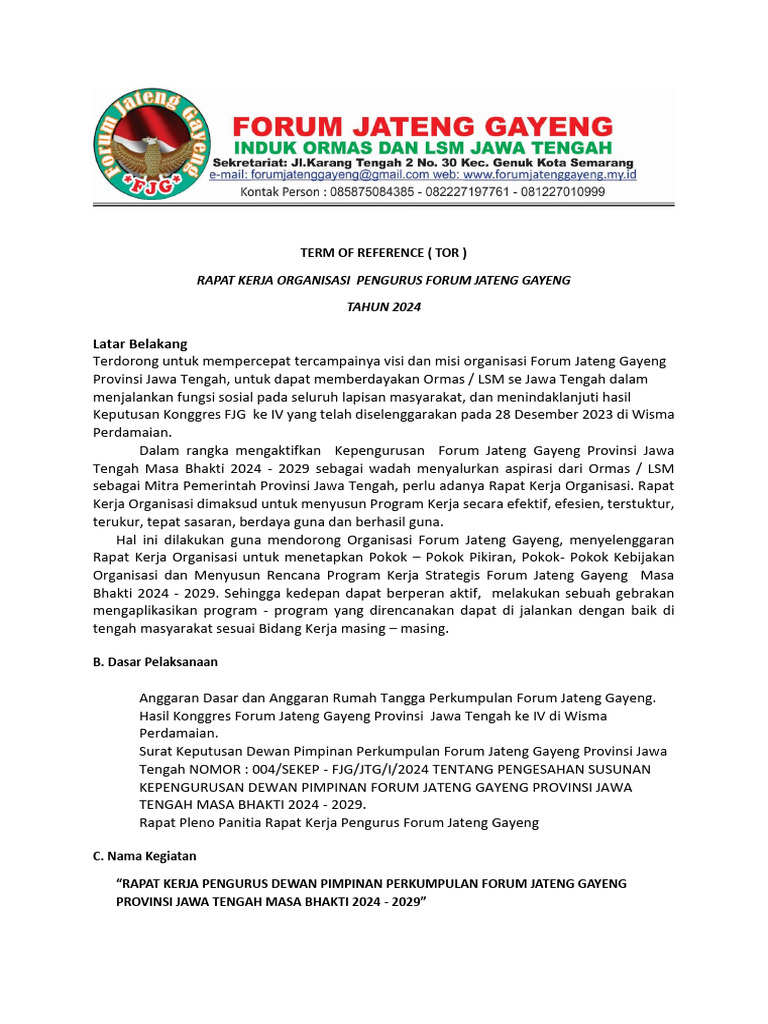 5 Tor Terbaru Raker FJG 04 PDF | PDF