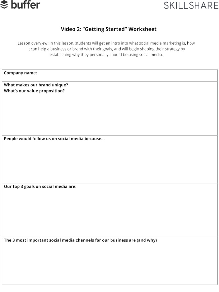 Video 2 - Getting Started | PDF