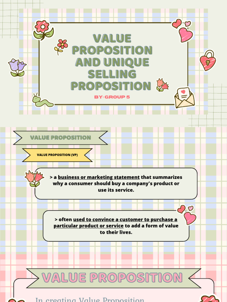 Value Proposition and Unique Selling Proposition | PDF