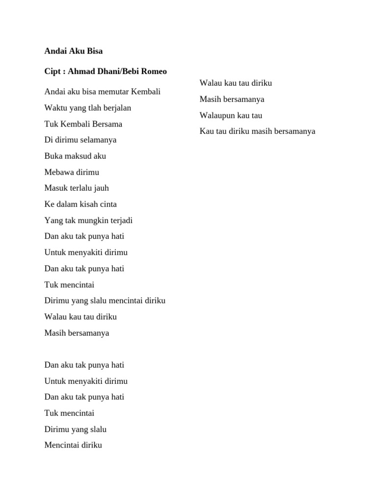 Andai Aku Bisa | PDF