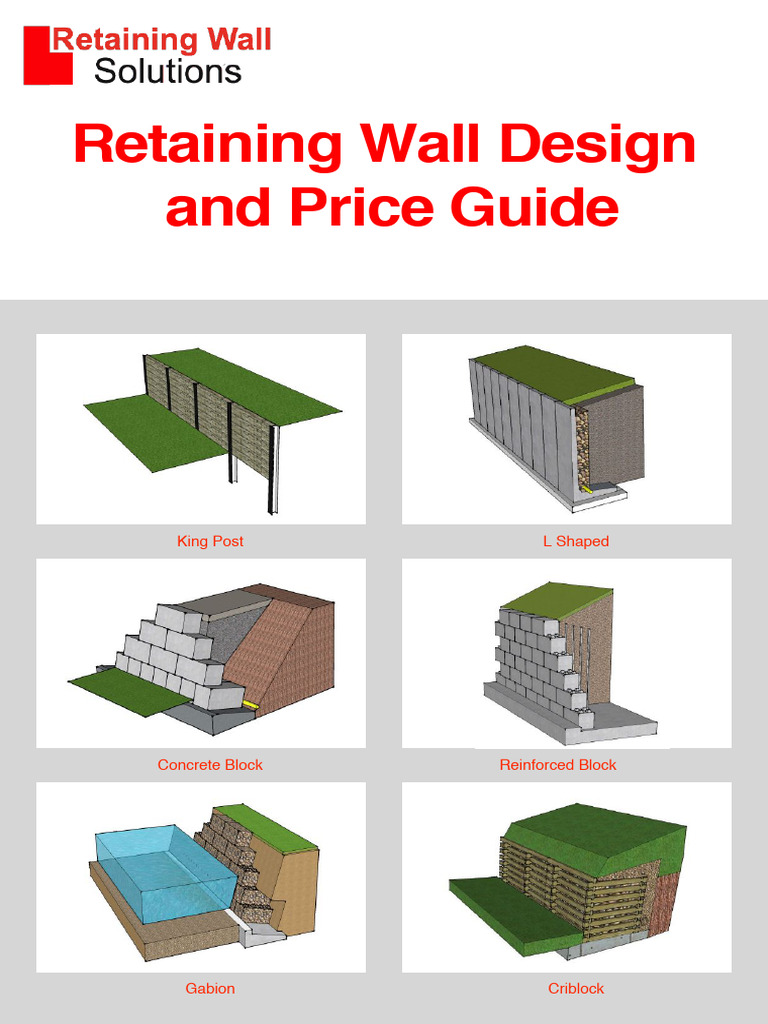 Retaining Wall Design and Price Guide Rev 5 | PDF