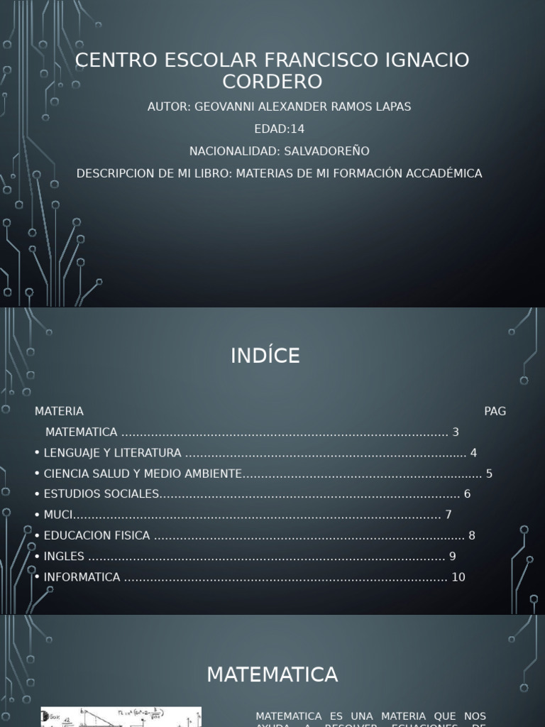 Centro Escolar Francisco Ignacio Cordero | PDF