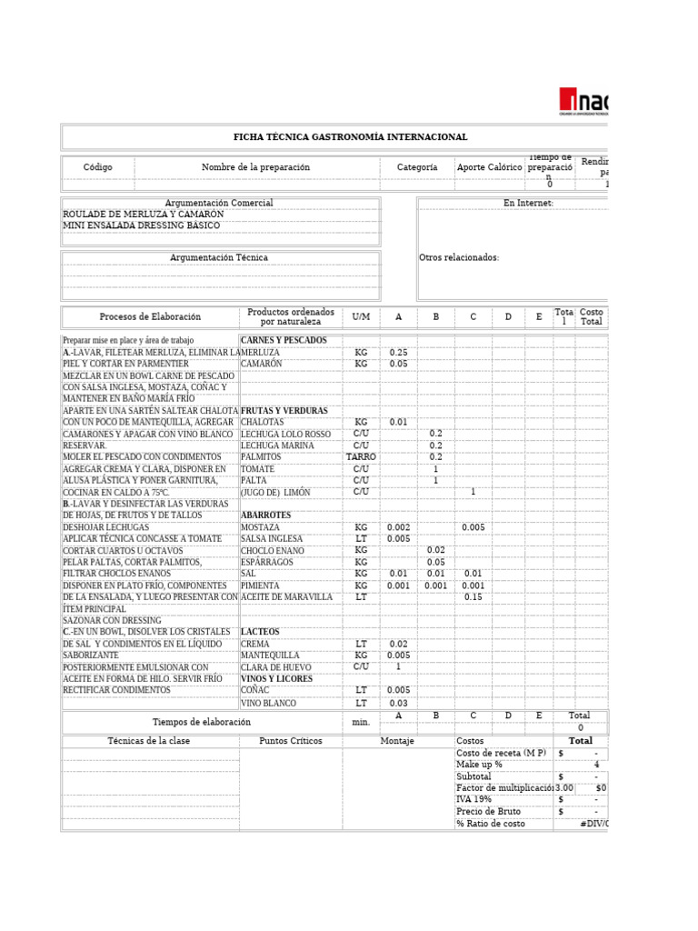 Ficha Inacap- IV Semestre | PDF