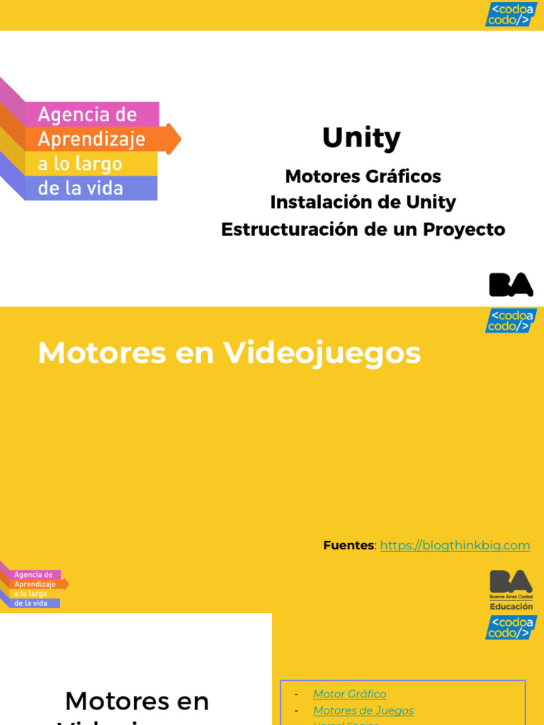 Unity - Motor Gráfico y Físico - Instalación - Estructuración de Un ...