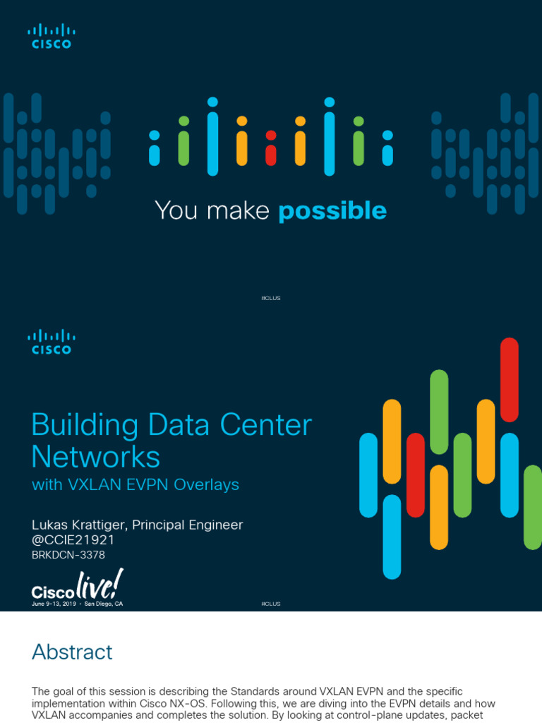 Vxlan Evpn Overlay - Brkdcn-3378 | PDF