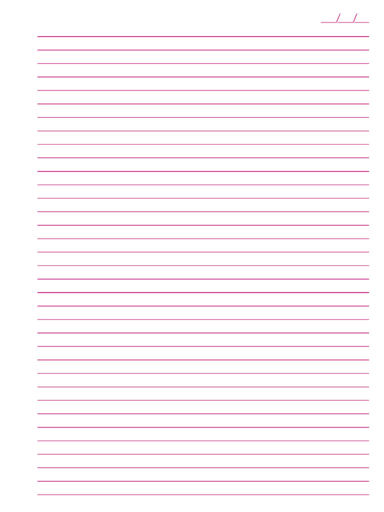 Papel Pautado Universitario Rosa | PDF