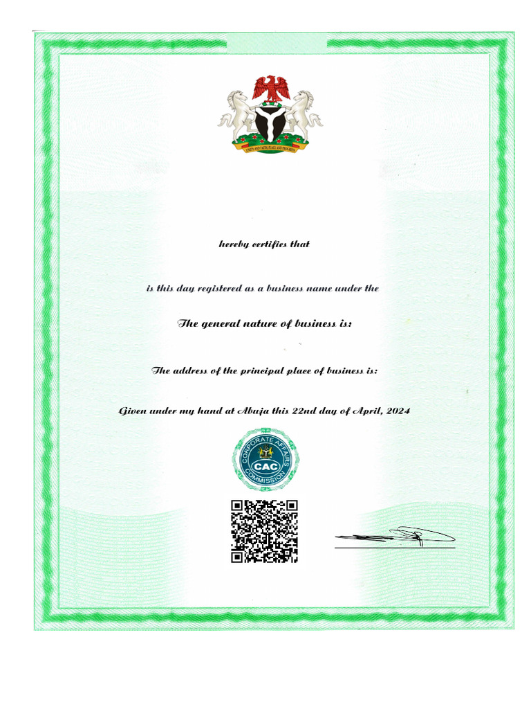 Certificate - D Real Olaxy Global | PDF