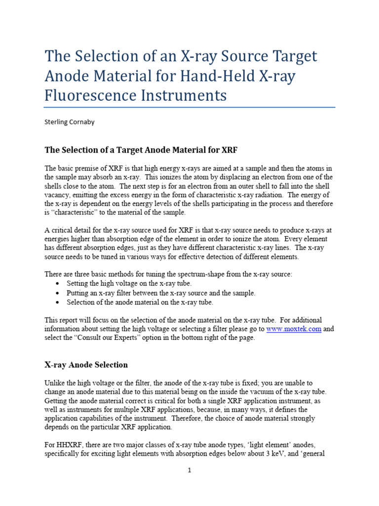 Anode-selection-guide-for-portable-XRF-x-ray-sources | PDF