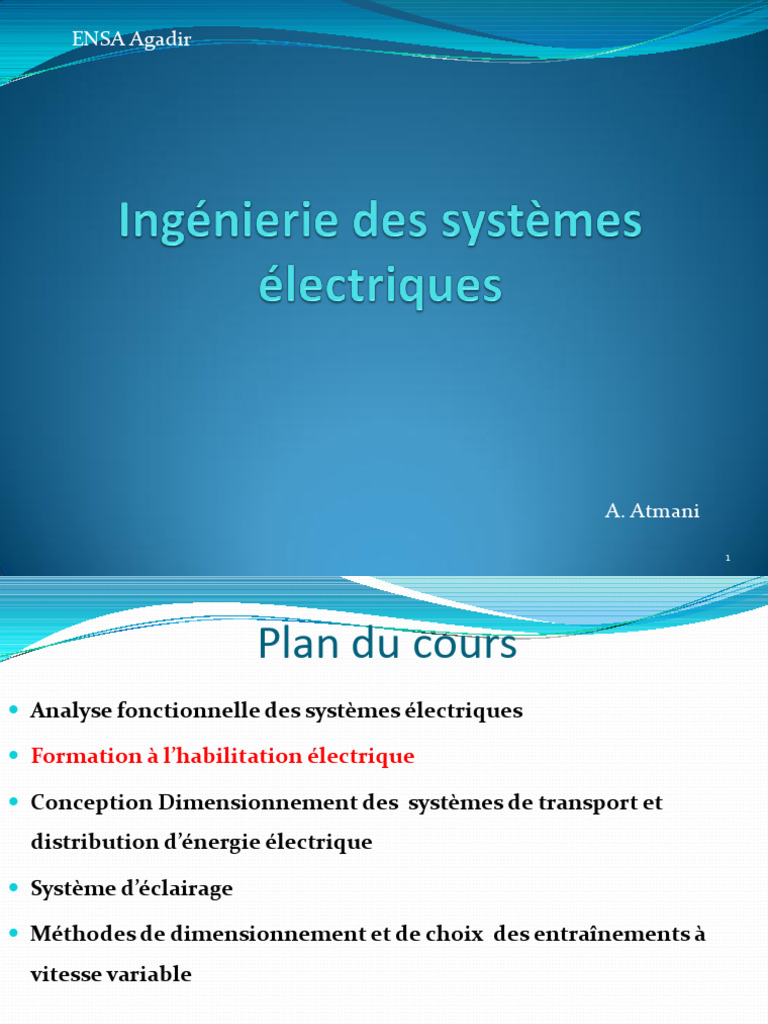 Chapitre 2_Ingénierie Des Systèmes Électriques | PDF
