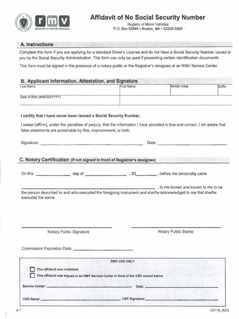 Affidavit SSN | PDF