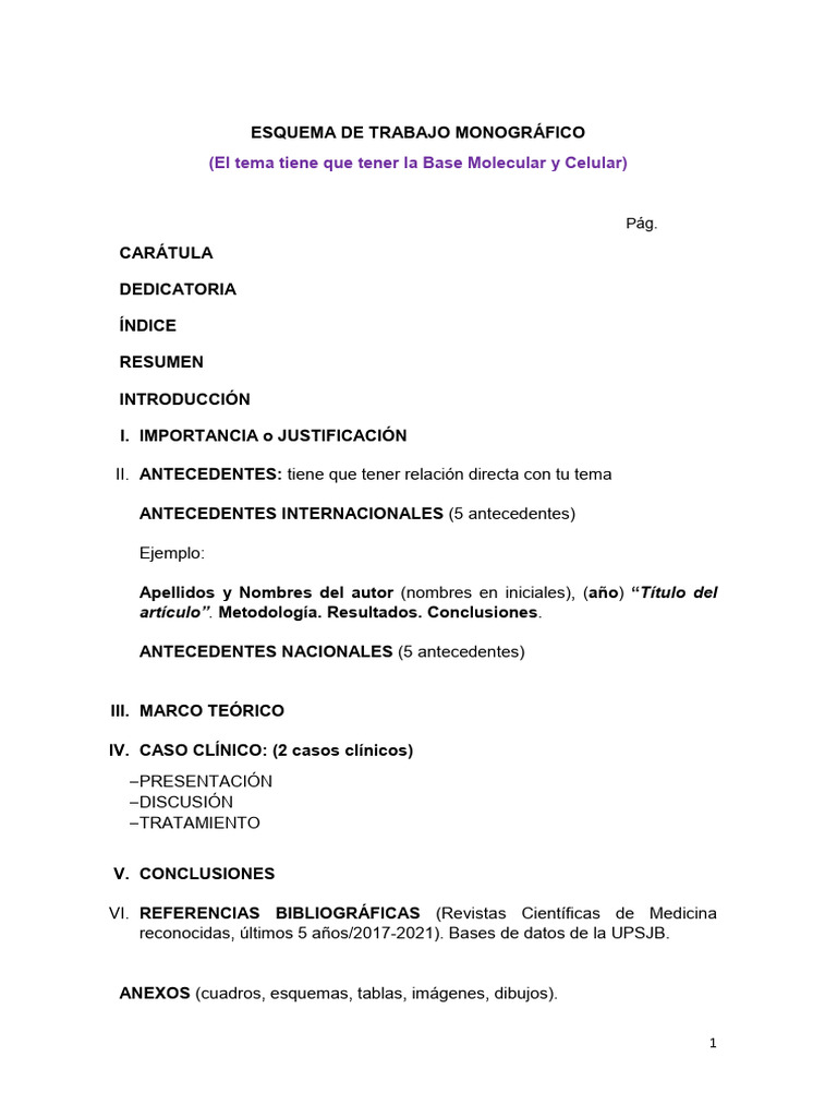 Esquema Monografía Avances Fechas | PDF | Citación | Bibliografía