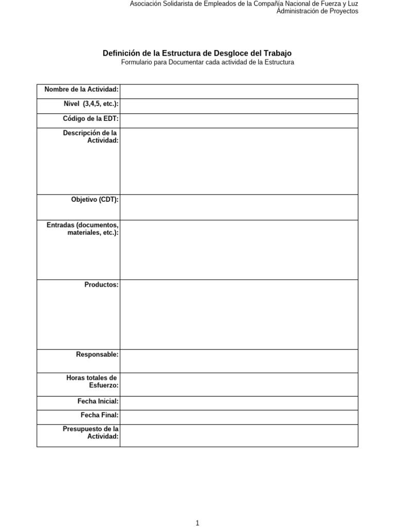 Definición de La EDT | PDF