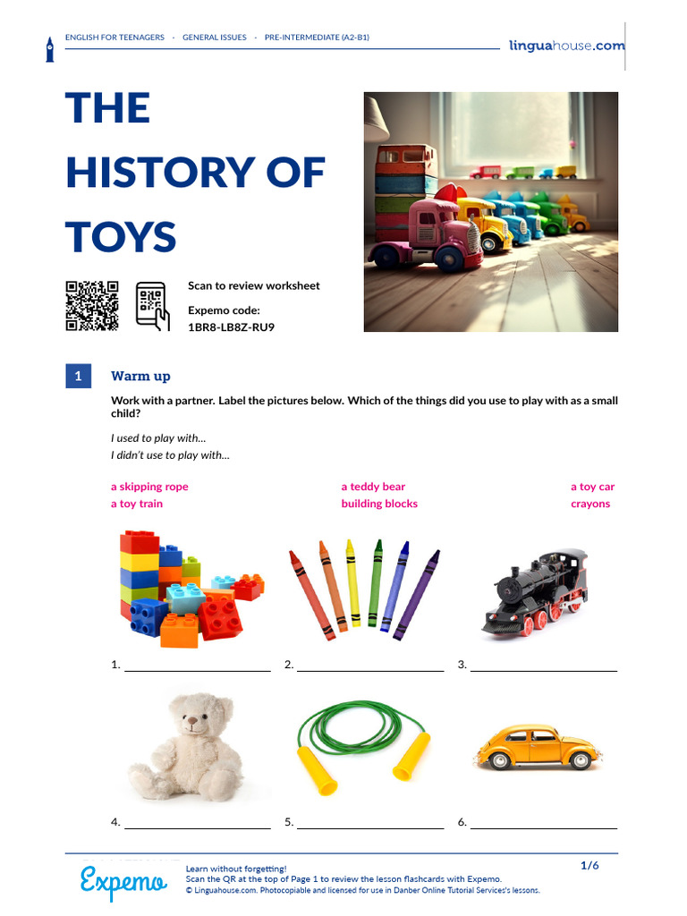 The History of Toys British English Student | PDF