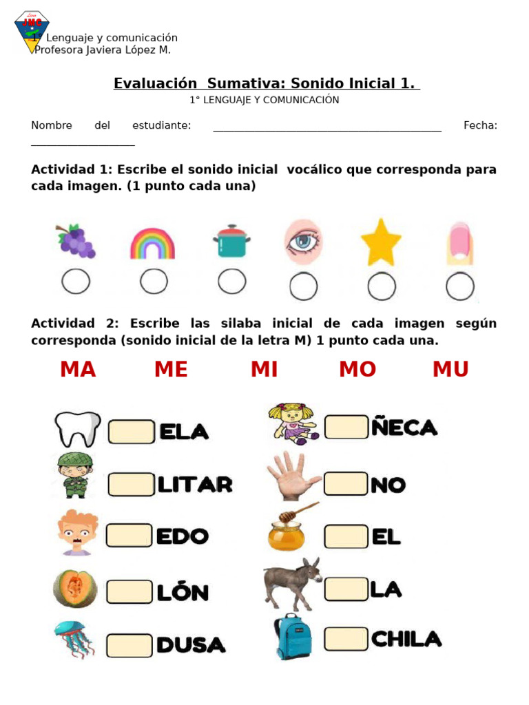 Guía Sonido Inicial Pdf