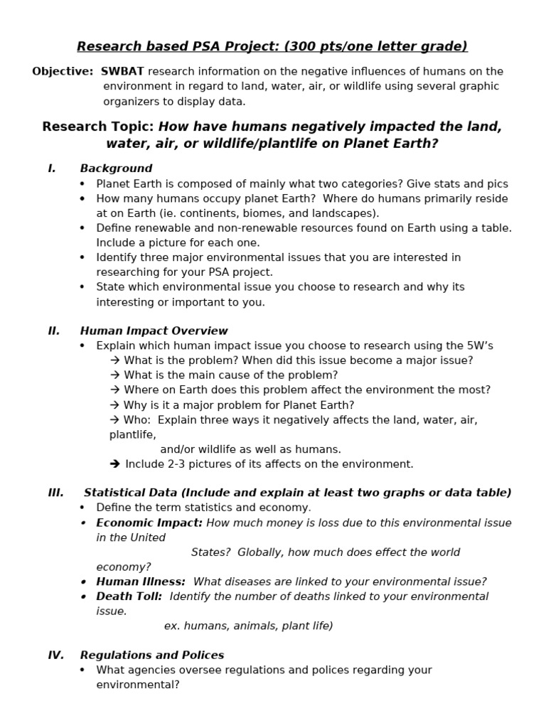 Human Impact Research Writing Graphic Organizer | PDF