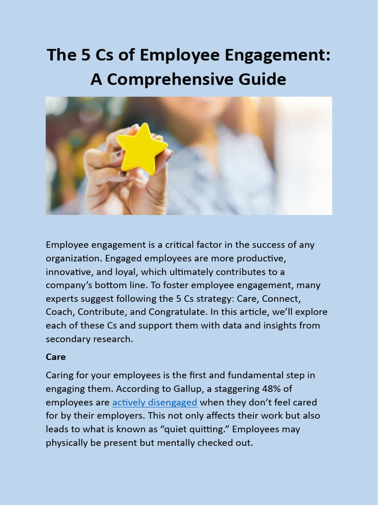 The 5 Cs of Employee Engagement | PDF