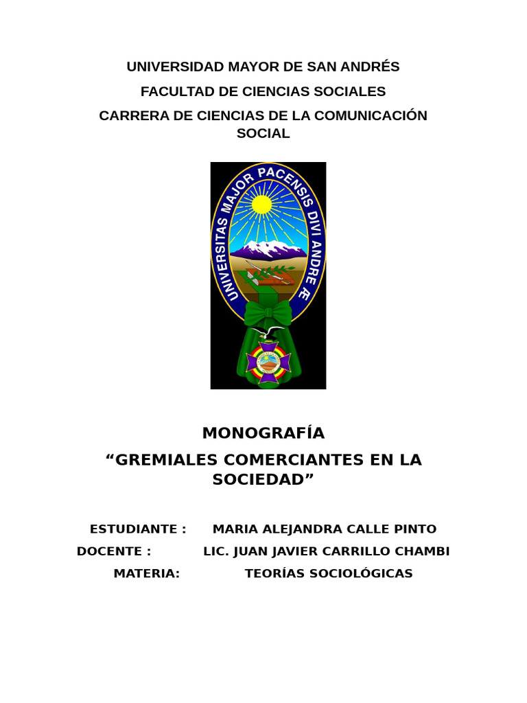 Monografia | PDF | Bolivia | Empleo