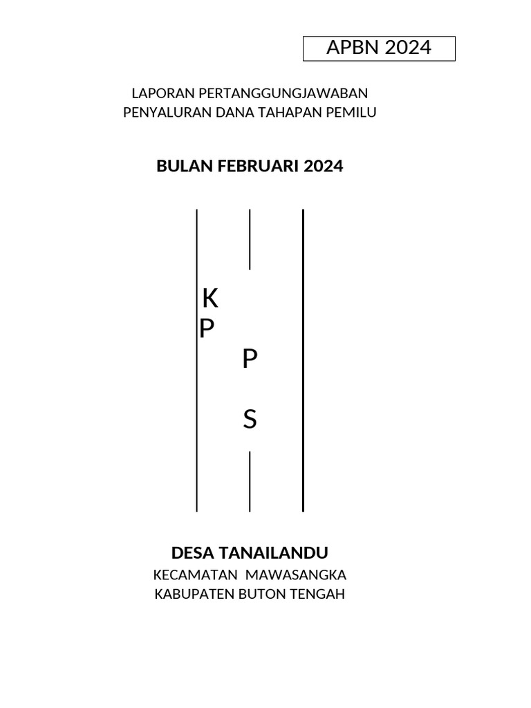 Format Pertanggung Jawaban KPPS TPS 02 Desa Tanailandu | PDF