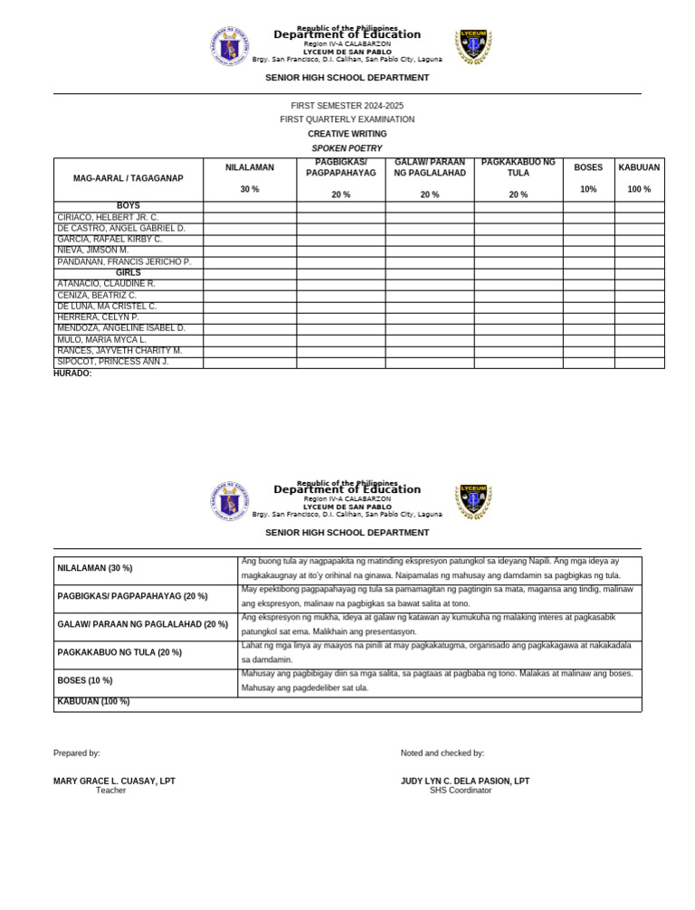 Department of Education: Senior High School Department | PDF
