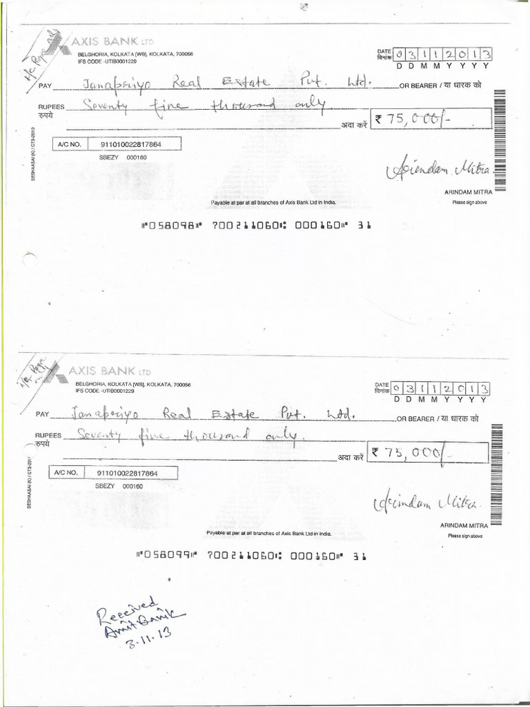 Copies of All Receipted Bank Cheques For Plot Nos 220-221-232-233 | PDF ...