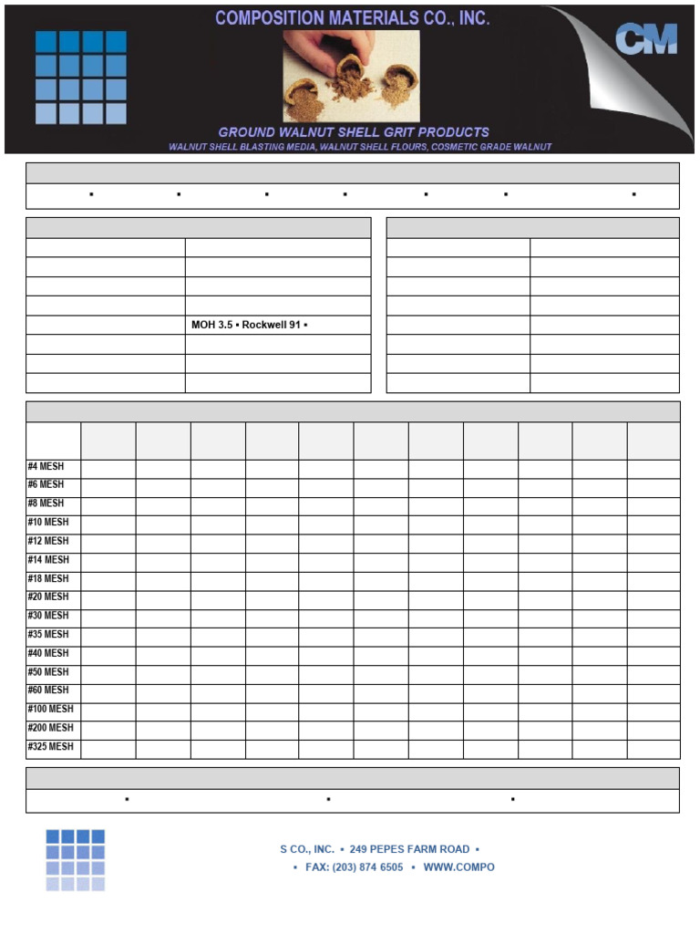 Walnut Shell TDS Spec Sheet 1 (1) | PDF