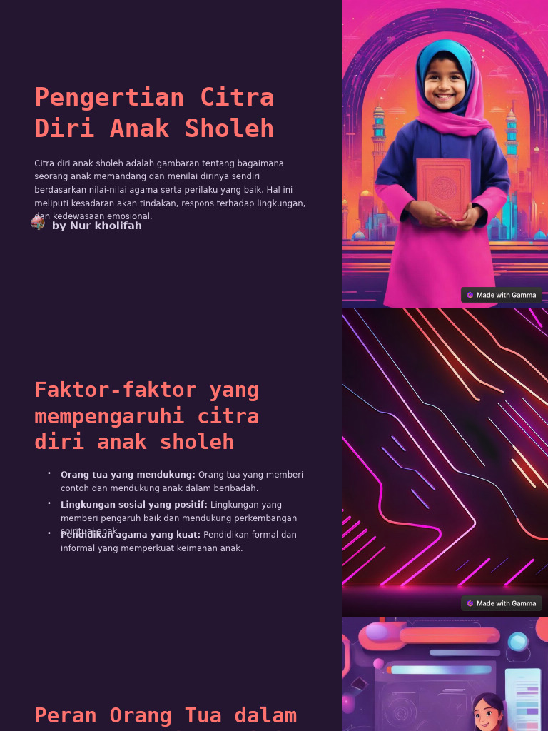 Pengertian Citra Diri Anak Sholeh | PDF