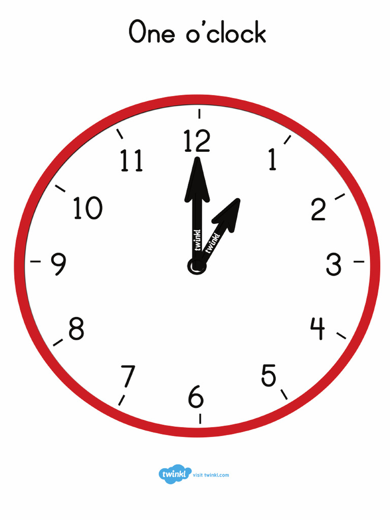 Hourly Analog Clock Display Posters | PDF
