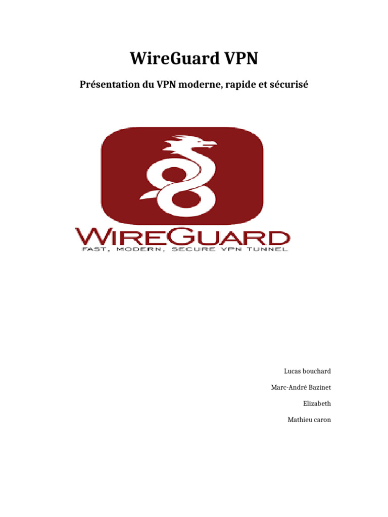Wireguard VPN: Présentation Du VPN Moderne, Rapide Et Sécurisé | PDF