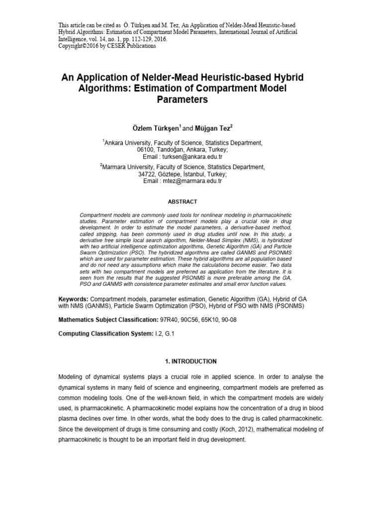 An Application of Nelder Mead Heuristic | PDF