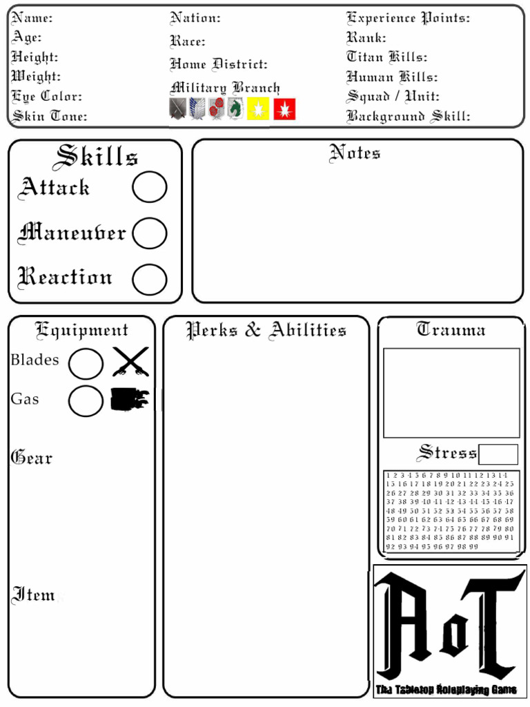 Kai AOT sheet | PDF