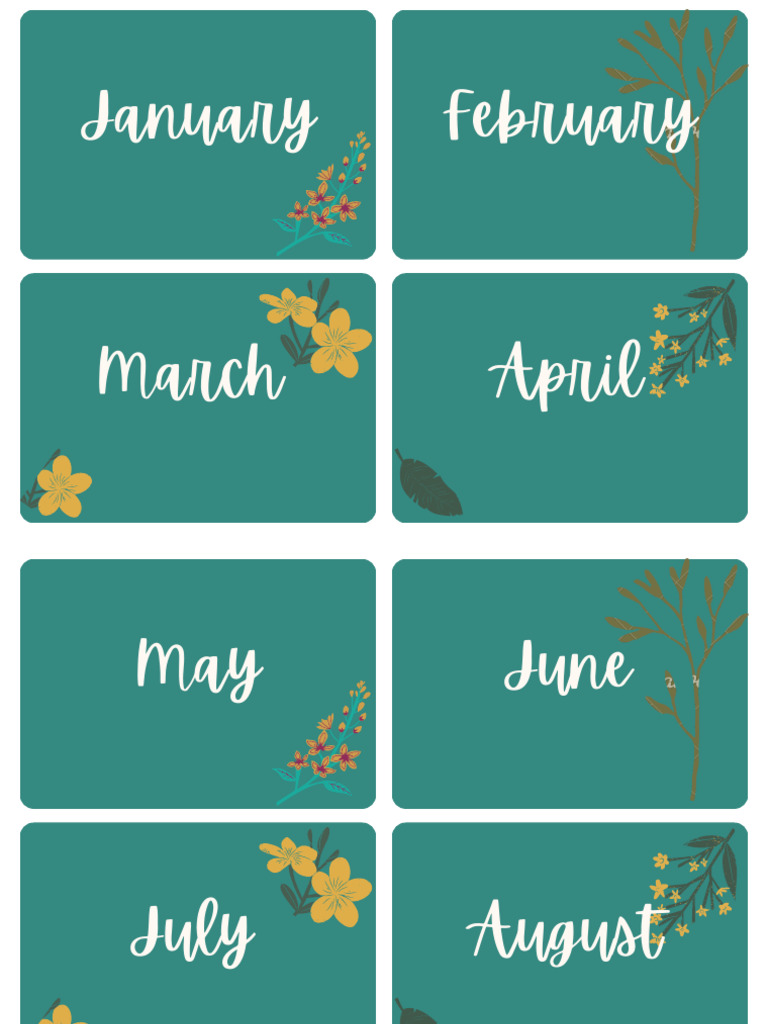 Maroon and White Months of The Year Native Flowers | PDF